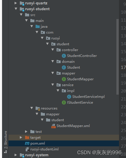 基于Ruoyi-vue的初步理解案例 demo 创建一个学生管理系统_若依框架教务管理系统毕业设计-CSDN博客
