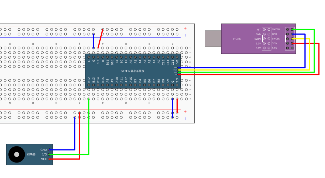 STM32GPIO的输出——点灯和蜂鸣器（3-2）_stm32声光报警电路图-CSDN博客
