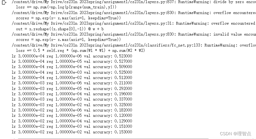 cs231n assignment1 q4_# todo: tune hyperparameters using the validation -CSDN博客