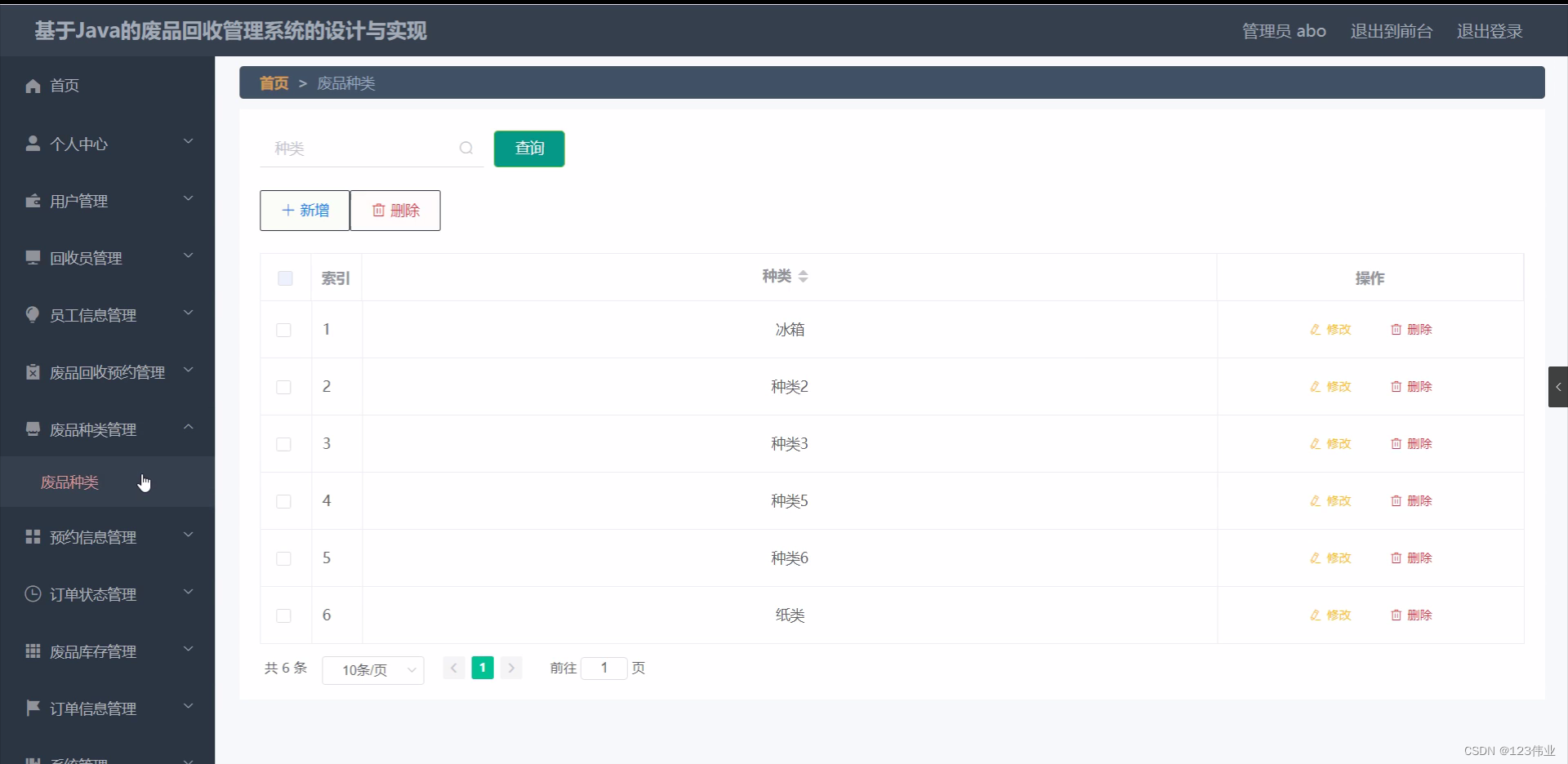 JAVA毕设项目废品回收管理系统设计与实现（Vue+Mybatis+Maven+Mysql+sprnig+SpringMVC）-CSDN博客