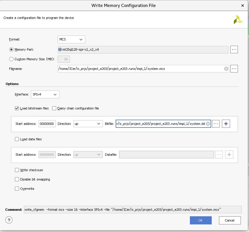 Vivado 蜂鸟 e203 烧录下载MCU200T/DDR200T FPGA-FLASH里 bit/mcs/bin文件 详细教程 RISC-V_蜂鸟e203ide烧写-CSDN博客