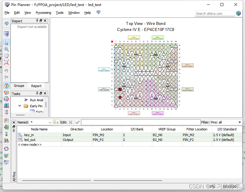 FPGA 点亮第一个LED灯 Quartus 13 +Cyclone 4_quartus prime开发cyclone 4-CSDN博客