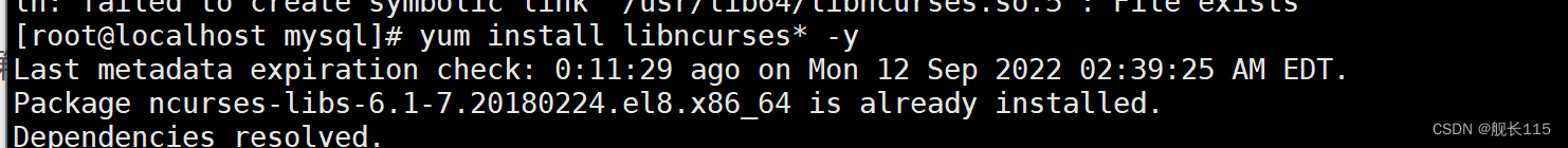 mysql: error while loading shared libraries: libncurses.so.5: cannot open shared object file-CSDN博客