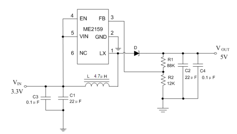 ME2159AM6G型号芯片的学习(推荐3.3V升压到5V)-CSDN博客