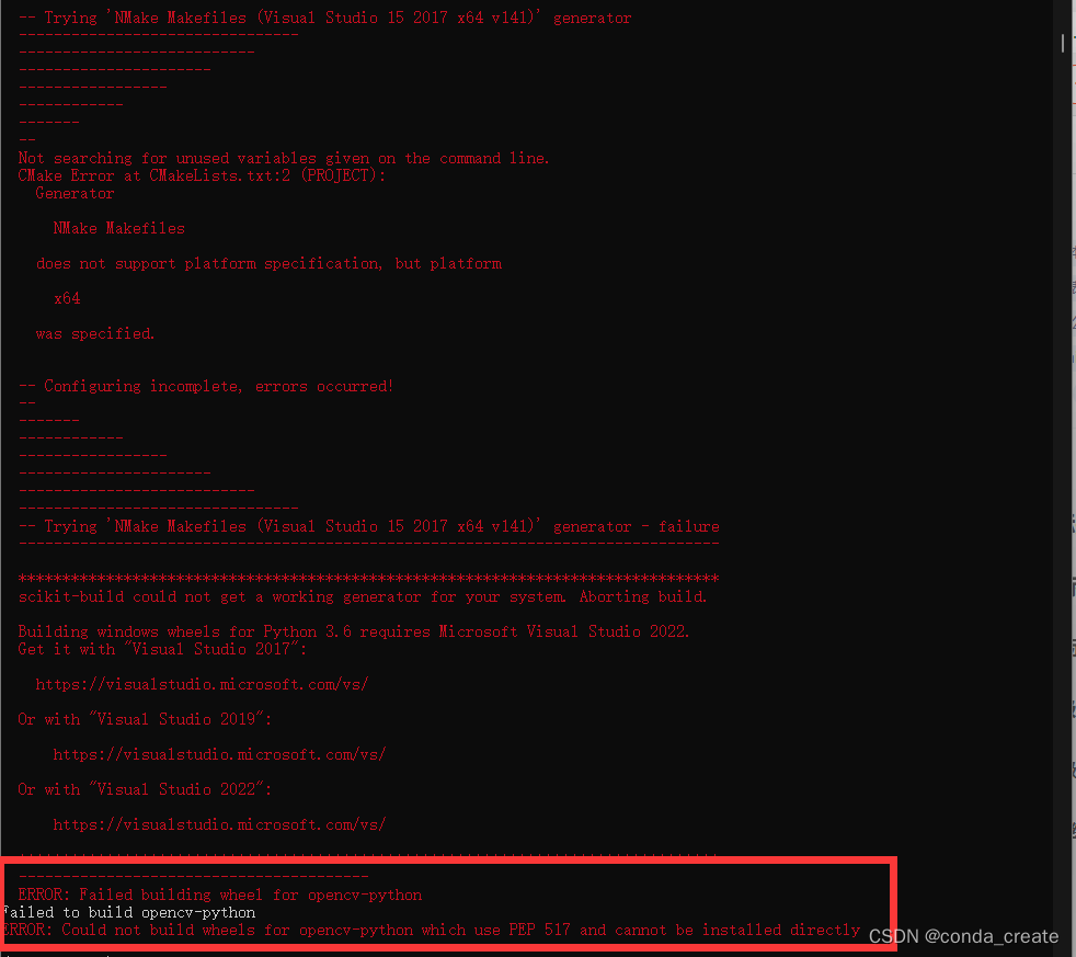 安装cv2失败-CSDN博客