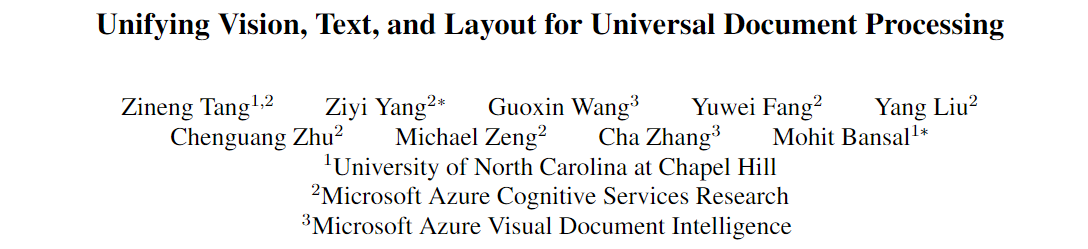 UDOP：Unifying Vision, Text, and Layout for Universal Document Processing ---- 论文阅读-CSDN博客