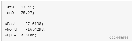 enu2ecefv（）函数的matlab实现，也即enu坐标系下向量转换到ecef坐标系下_matlab enu2ecef函数-CSDN博客