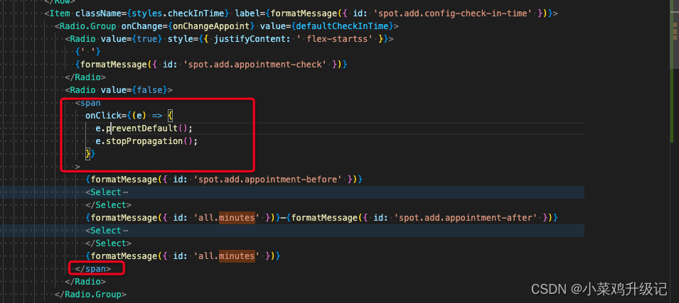 [React] Antd的Select菜单在Radio Button里展开会有自动收回的问题是为什么？_radio冒泡影响select-CSDN博客