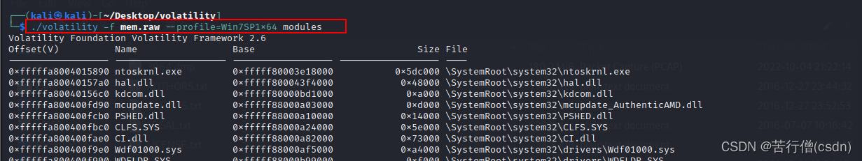 内存取证 && volatility工具（持续更新）_内存镜像.raw-CSDN博客