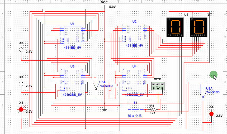 【multisim仿真60s倒计时192+4511】2021-12-15_multisim用74ls192设计一个60倒计时-CSDN博客