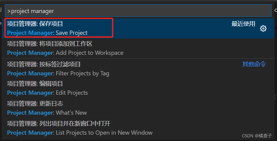Vscode使用插件project Manager管理项目vscode Project Manager Csdn博客