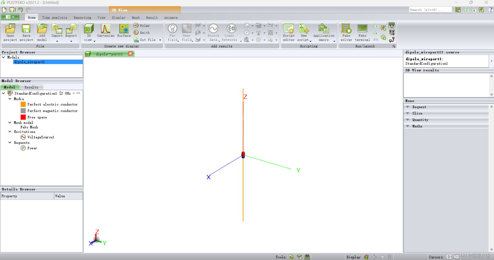 Feko仿真偶极子天线学习笔记_feko的舰艇-CSDN博客