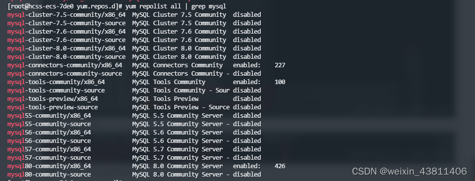 Centos7安装Mysql8_no package mysql-server available.-CSDN博客