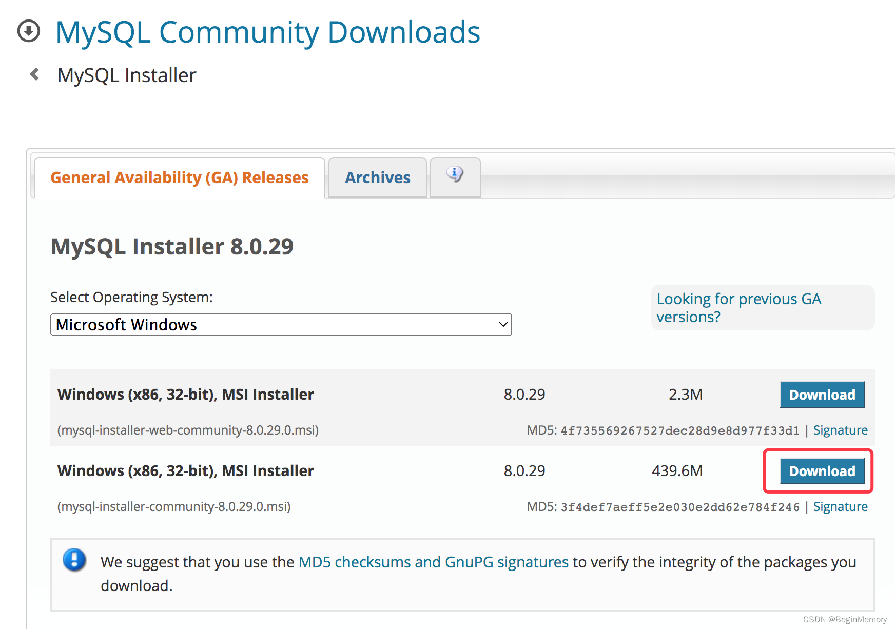 MySQL Community Server 8.0.29安装_mysqlserver computer-CSDN博客
