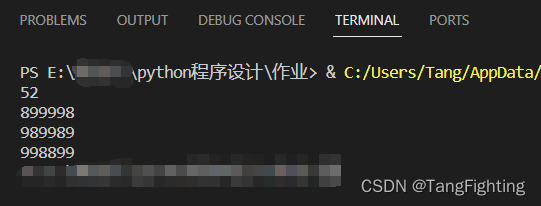 【Python】123321是一个非常特殊的数，它从左边读和从右边读是一样的。输入一个正整数n， 编程求所有这样的五位和六位十进制数，满足各位 ...
