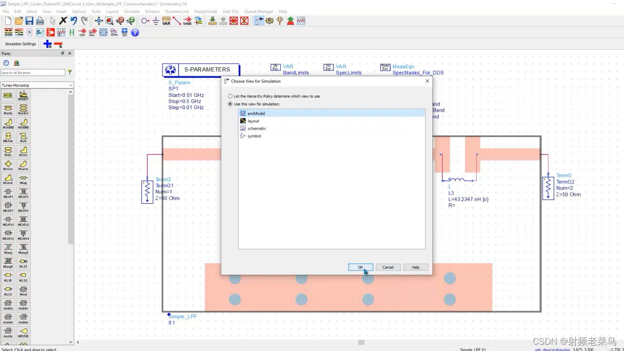 ADS EM Circuit Cosimulation_ads em仿真-CSDN博客