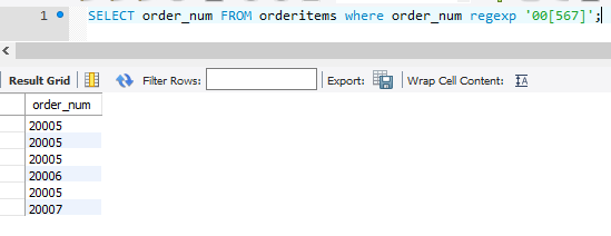 mysql通配符和正则表达式_mysql正则表达式匹配数字和字母-CSDN博客