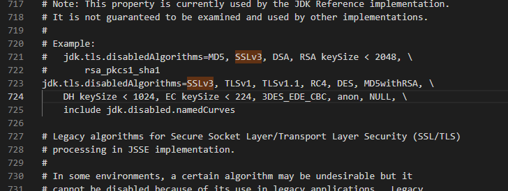javax.net.ssl.SSLHandshakeException: No appropriate protocol (protocol is disabled or cipher ...