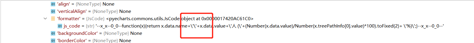 Pyecharts使用JScode回调函数时遇到的函数内换行符失效问题_formatter=jscode-CSDN博客