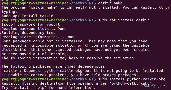 【ROS】catkin_make一系列报错和解决_如何找到catkin不支持的包-CSDN博客