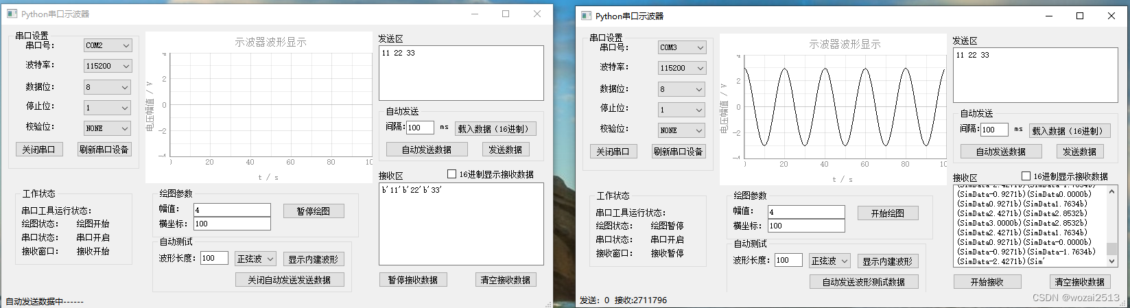 基于pyqtgraph及pyqt5的python的简易串口示波器,动态显示串口数据波形基于qt5的示波器显示 Csdn博客