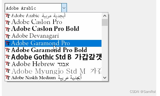 【Python】pyqt5-----QComboBox、QFontComboBox_qcommbox edittextchanged会被触发-CSDN博客