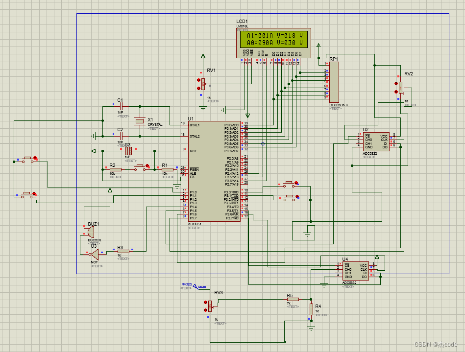 51单片机ADC0832电压测量液晶1602显示的C程序_1602显示程序-CSDN博客