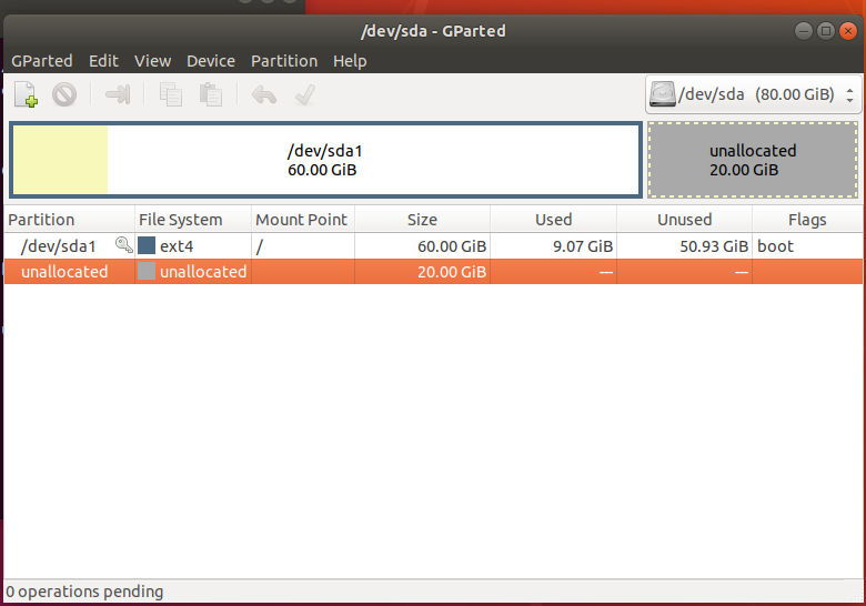 【Linux】虚拟机 Ubuntu sudo指令实现Gparted安装和 dsv/sda1 内存扩展_sudo gparted-CSDN博客