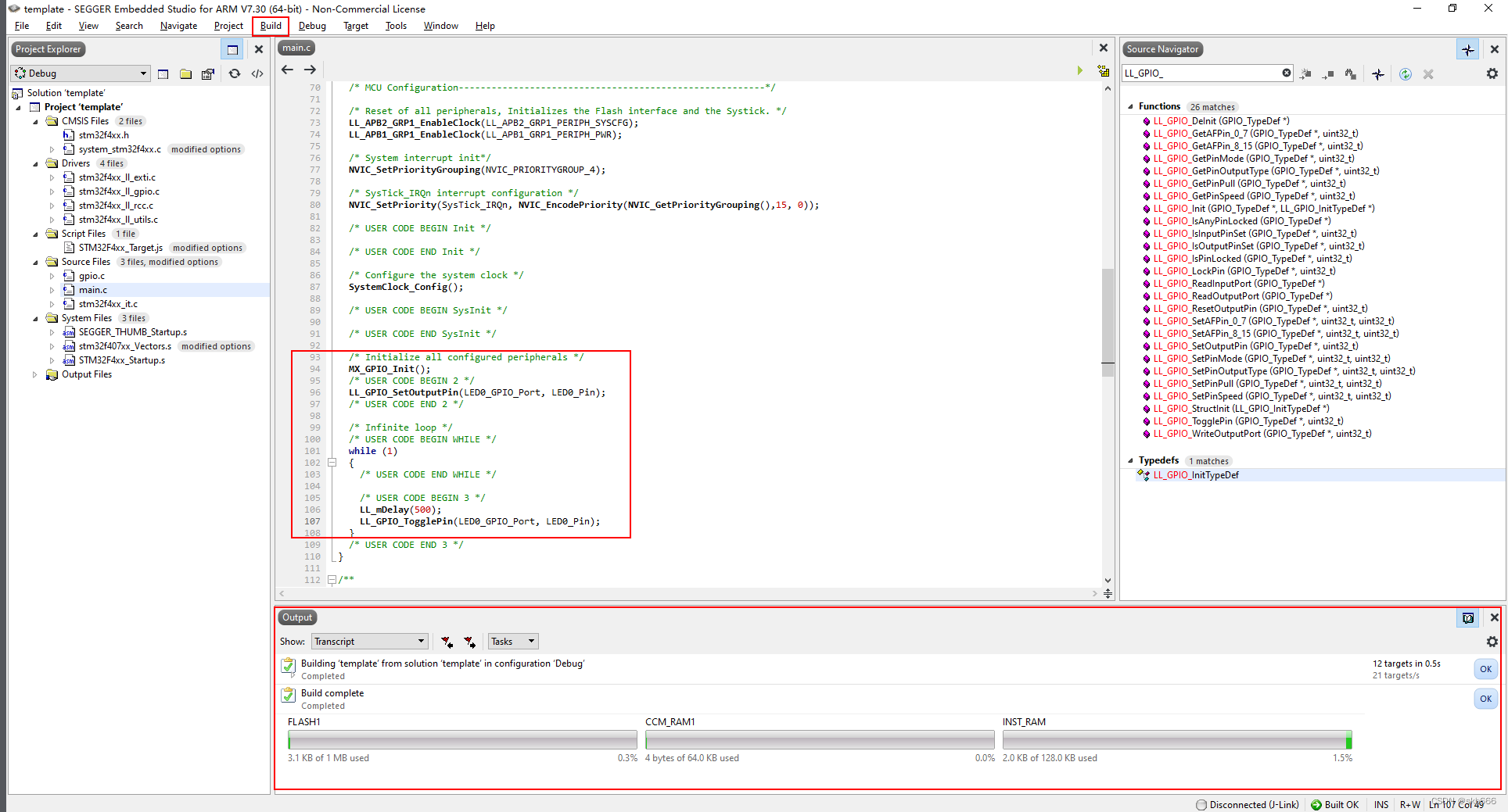 Segger Embedded Studio + STM32CubeMX 跨平台开发环境搭建-CSDN博客