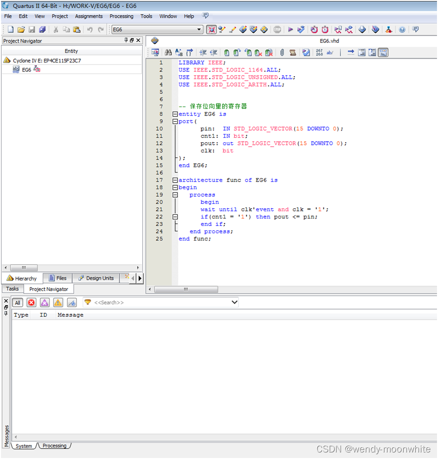 VHDL7：VHDL保存位向量的寄存器并仿真_vhdl 代码保持-CSDN博客