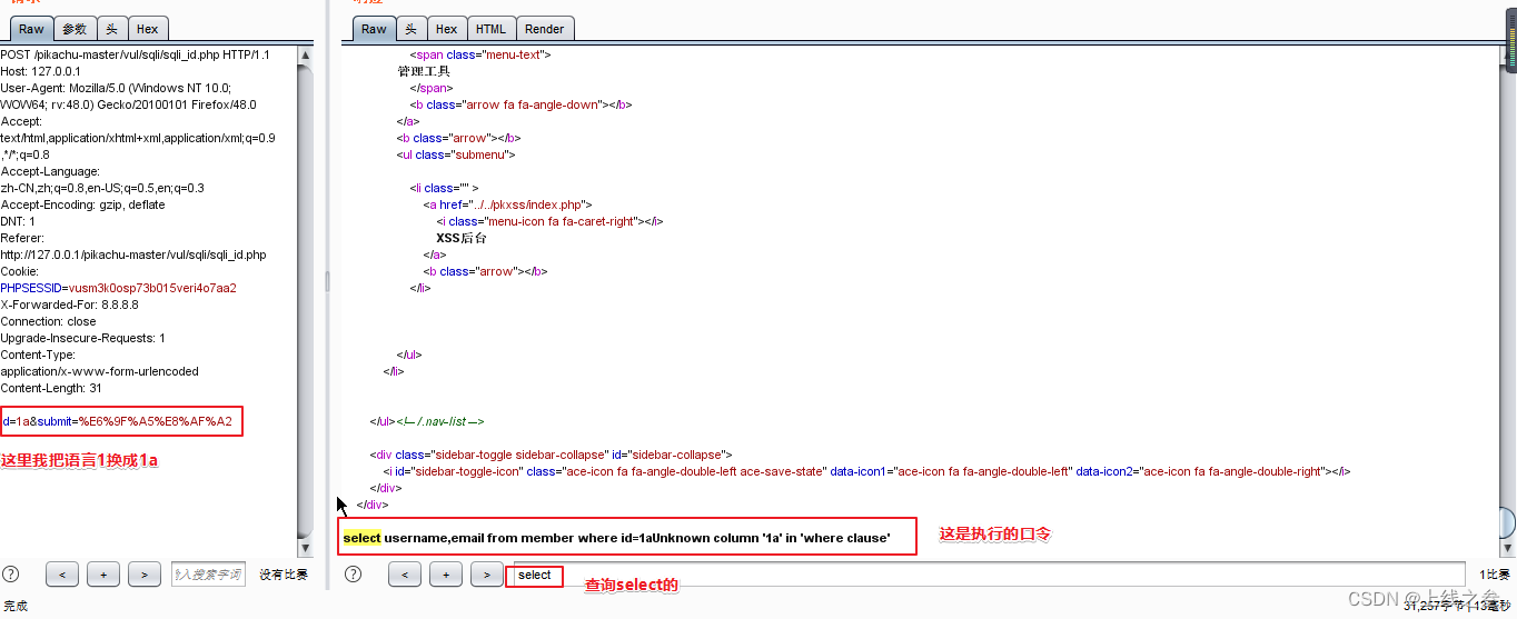 简单的sql注入演示sql注入测试截图 Csdn博客