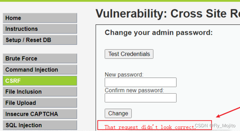 DVWA——CSRF_抓包修改token,改refer-CSDN博客