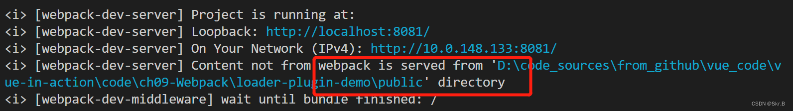Webpack demo + npm run dev，localhost:8080 提示 Cannot GET/_cannot get ...