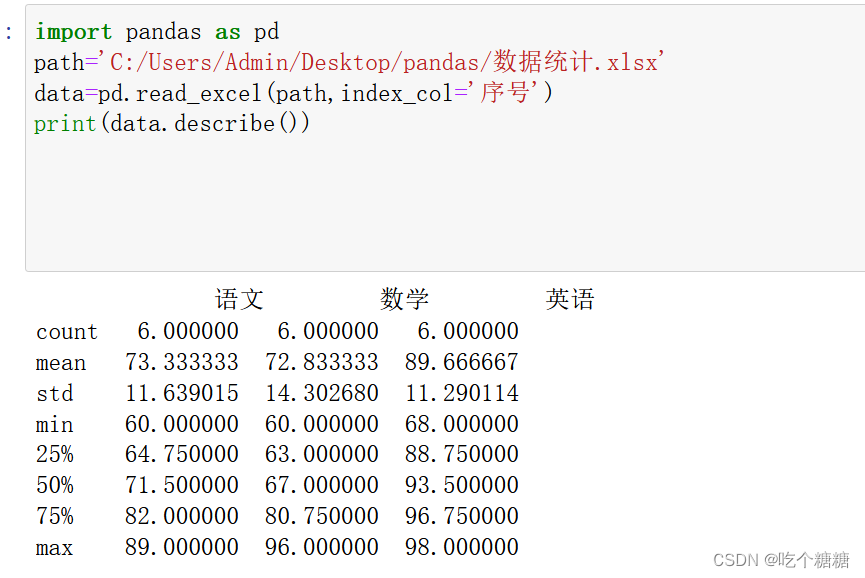 16 Pandas 数学函数统计 Csdn博客