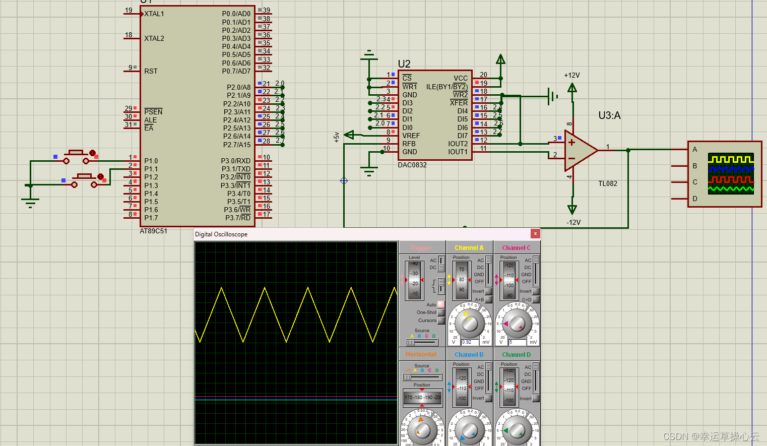 51单片机生成模拟正弦波_单片机正弦波c程序-CSDN博客