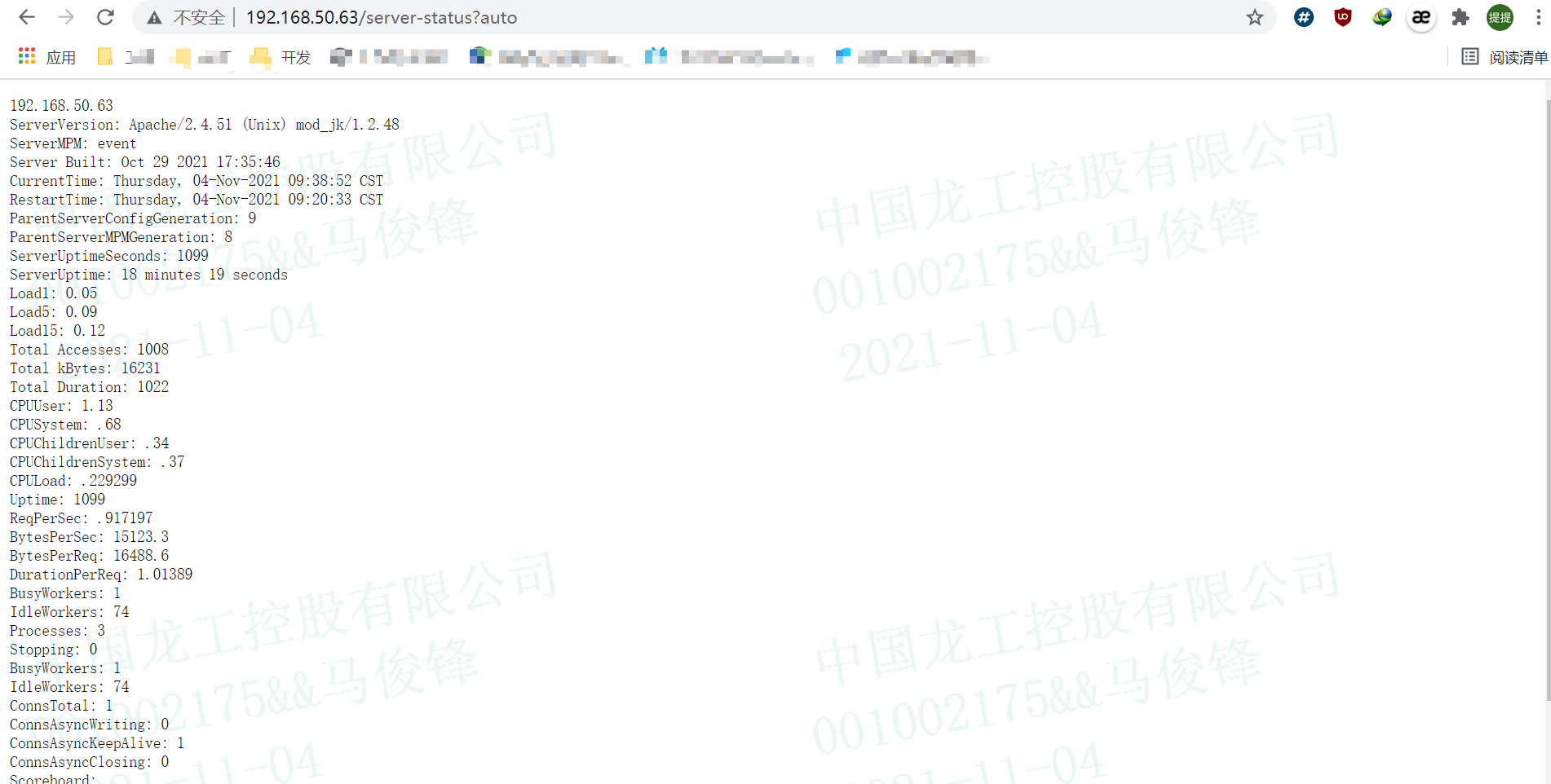apache2.4.51启用监控server-status报错Forbidden You don‘t have permission to access this resource ...