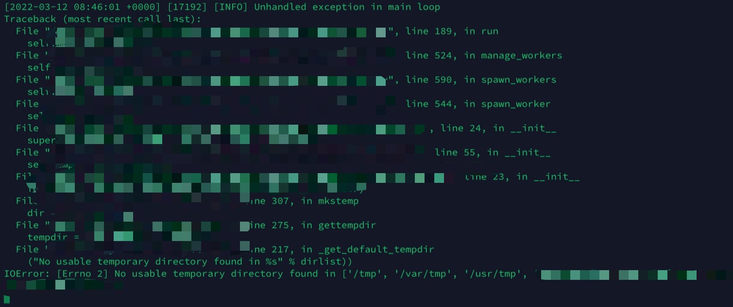 [errno 2] no usable temporary directory found in [‘/tmp‘, ‘/var/tmp‘, ‘/usr/tmp‘,-CSDN博客