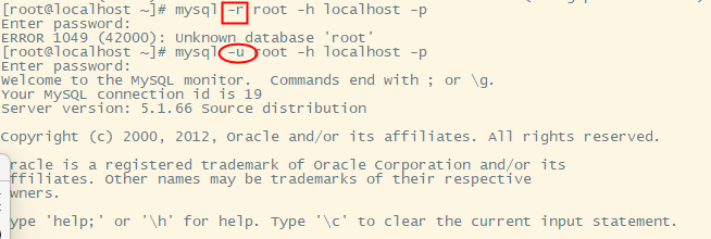 关于 ERROR 1049 (42000): Unknown database ‘root‘ 的一种原因_error 1049 (42000): unknown database 'root ...