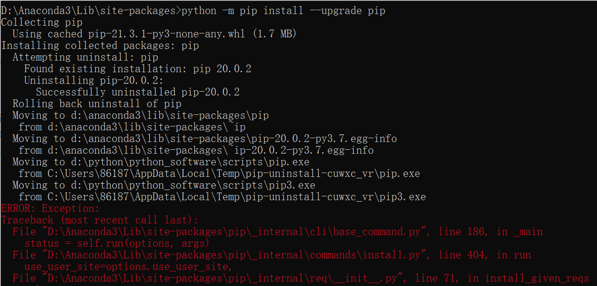 更新pip失败解决方法valueerror Unable To Find Resource T64 Exe In Package Pip