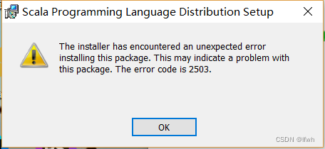 The installer has encountered an unexpected errorinstalling this package. This may indicate a ...