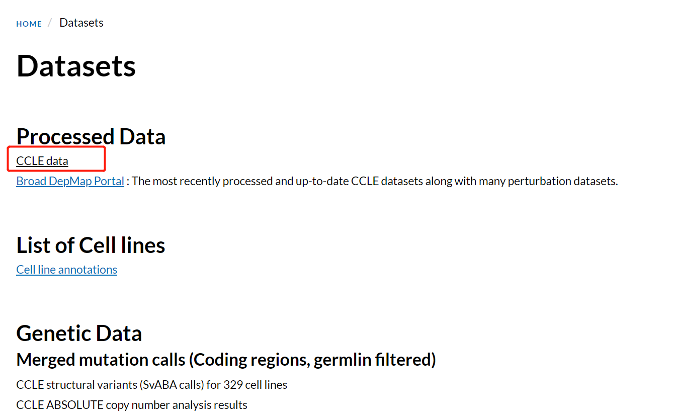 分享一个CCLE细胞系数据(CCLE数据库不能用了吗？)-CSDN博客
