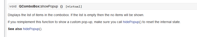 QComboBox 单击操作---重写showPopup()、hidePopup()函数-CSDN博客