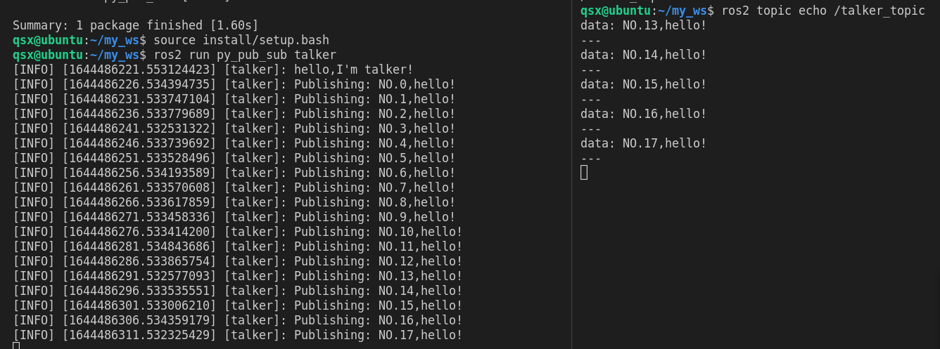 【ROS2学习】二、用python编写publisher和subscriber_ros2 pub sub py-CSDN博客