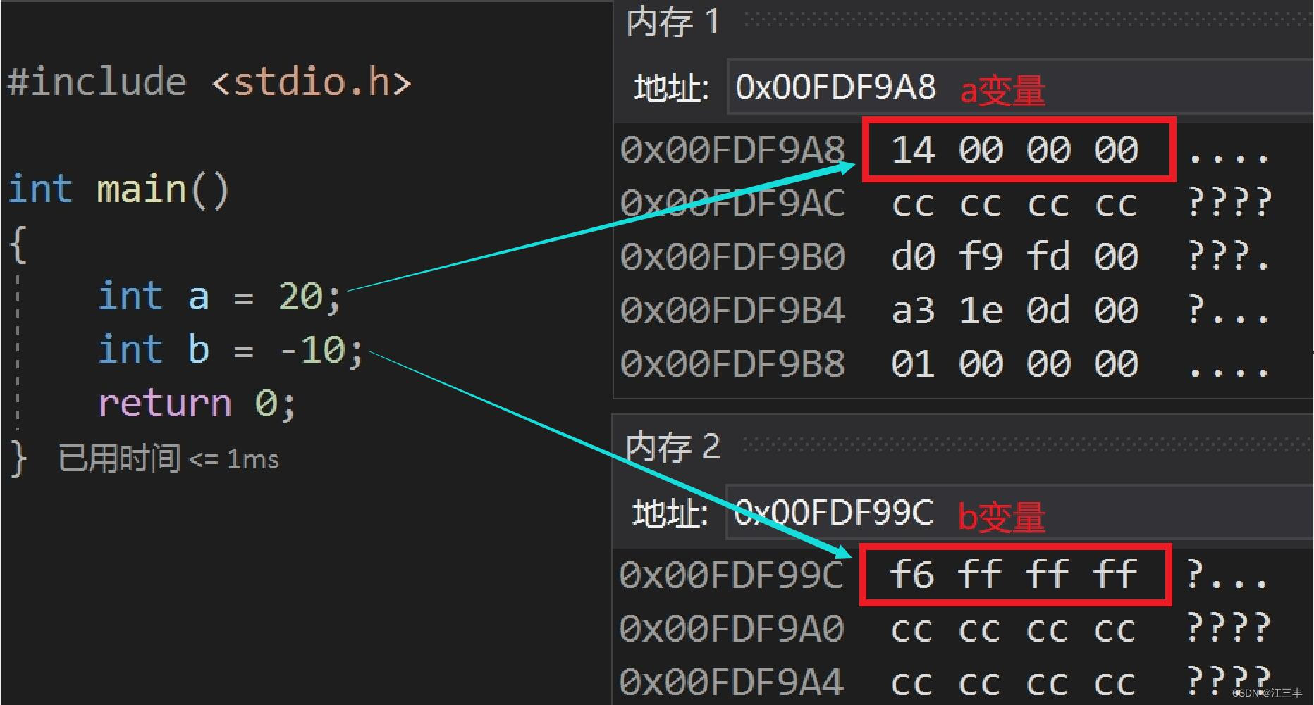 数据在内存中的存储_小端模式存储中,0x12存储在地址为[0]的空间中,则[0]空间中存储的数据为_______江三丰的博客-CSDN博客