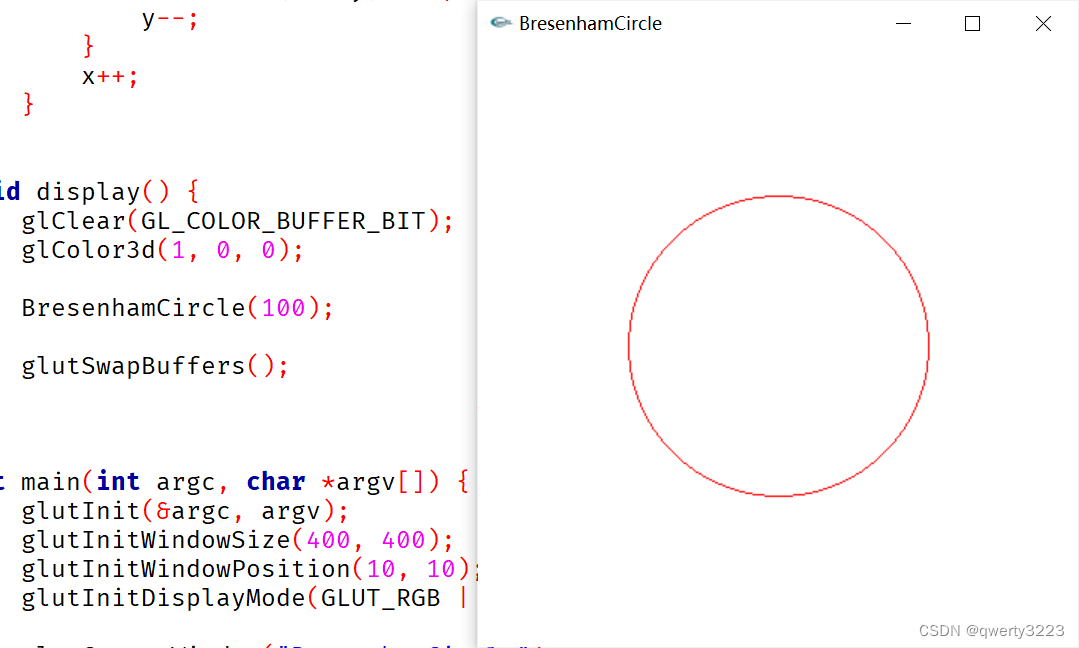 【OpenGL】计算机图形学实验二：基本图形的生成技术(直线、圆、椭圆生成算法)_图形学技术实验-CSDN博客