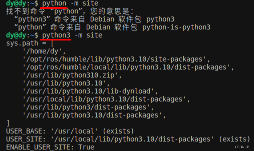 pip安装在home/.local，出现问题:Defaulting to user installation because normal site-packages is not ...