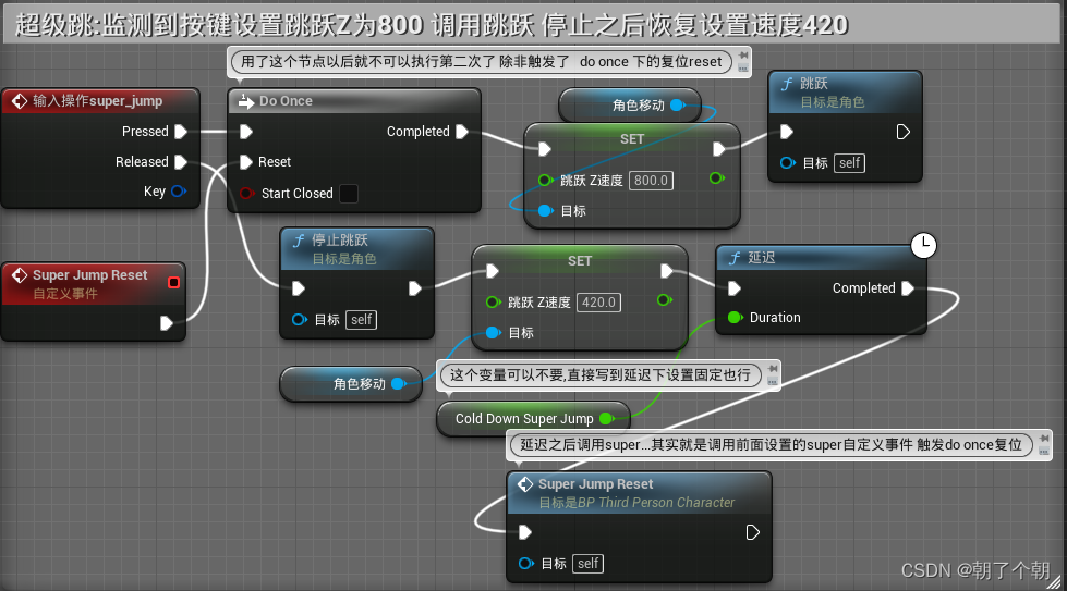[UE5蓝图基础一] 7.设置超级跳的冷却限制_ue 蓝图物理模拟 冷却时间-CSDN博客