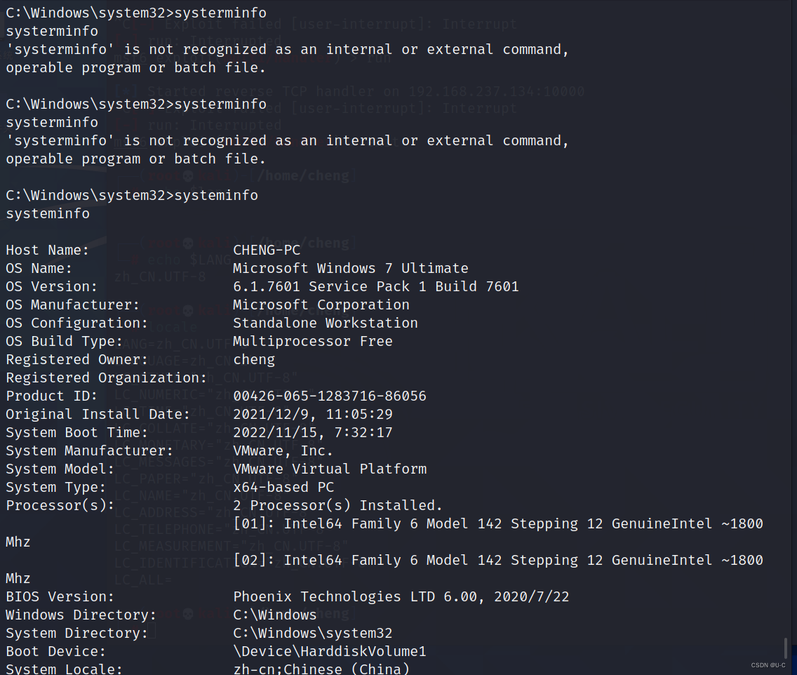 kali获取Window的shell后续一直乱码_kali渗透windows后乱码-CSDN博客