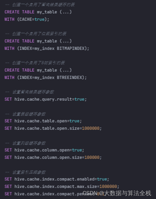 Hive 的缓存和索引策略hive的优化缓存策略 Csdn博客 