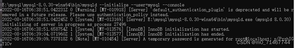 Mysql安装与启动问题 Dservermysql 8 0mysql 8 0 30 Winx64 Csdn博客